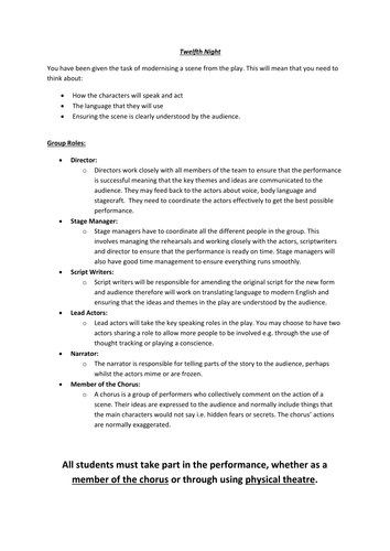 'Twelfth Night'- Whole DETAILED Scheme | Teaching Resources