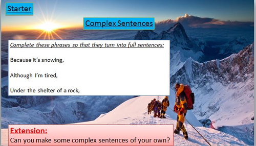 Climbing Mount Everest Descriptive Writing - Complete Lesson | Teaching ...