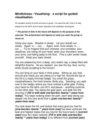 Mindfulness - Script for visualisation relaxation technique | Teaching ...