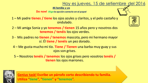 KS4 Spanish - Family and self / 'Ser' and 'estar' / Me llevo con ...