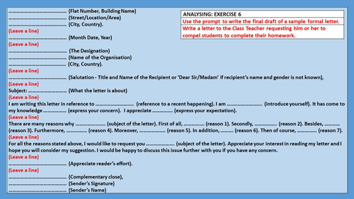 FORMAL LETTER WRITING - POWERPOINT PRESENTATION | Teaching Resources FORMAL LETTER WRITING - POWERPOINT PRESENTATION | Teaching Resources
