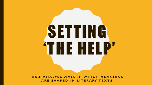 Analysing 'The Help' | Teaching Resources