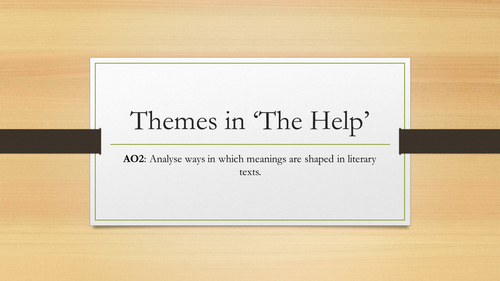 Analysing 'The Help' | Teaching Resources