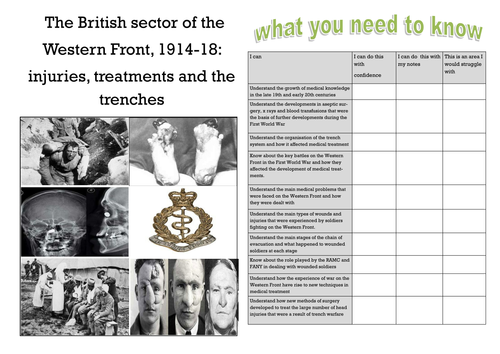 Edexcel GCSE History - British sector of the Western Front: injuries ...
