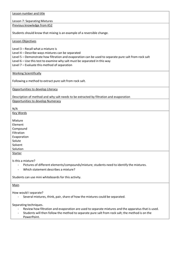 Separating mixtures | Teaching Resources