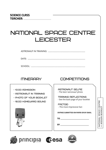 National Space Centre Mission Booklet | Teaching Resources