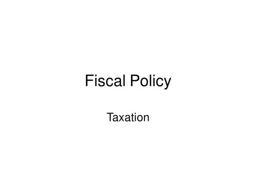 Fiscal Policy Bundle | Teaching Resources