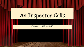 GCSE English Literature - An Inspector Calls - Context - 1912 vs 1945 ...