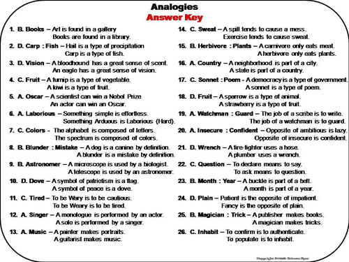 Analogies Task Cards for 7th Grade | Teaching Resources