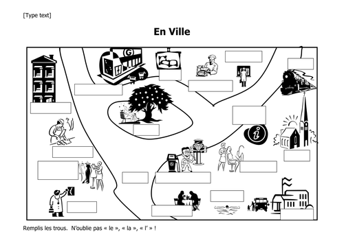 Places in the town in French | Teaching Resources