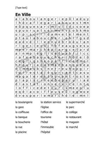 Places in the town in French | Teaching Resources