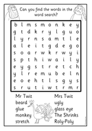 THE TWITS teaching pack- worksheets, activities, display materials ...