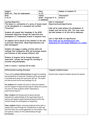 Quick Lesson Planning - Ofsted Ready Lesson Plan - Suitable for all subjects and levels ...