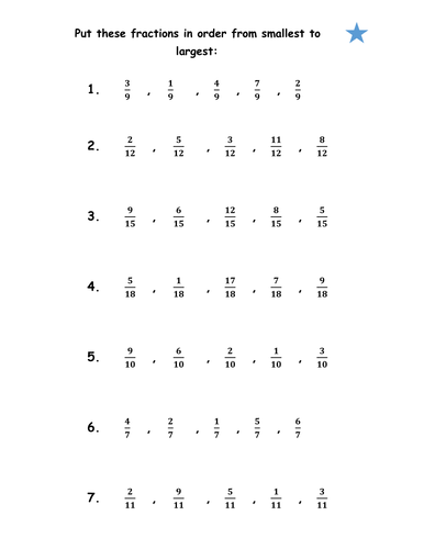 KS2 Ordering Fractions Whole lesson - Powerpoint with three ...