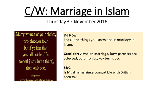 Islamic Marriage | Teaching Resources