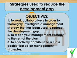 The Changing Economic World - Strategies used to reduce the development gap - two lessons ...