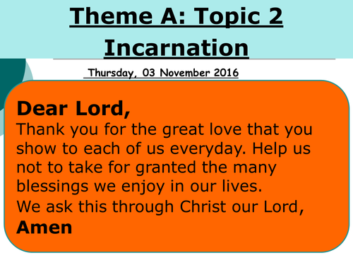 AQA, GCSE Religious Studies B, NEW Spec. B: Catholic Christianity, Incarnation Unit | Teaching ...