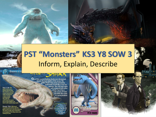KS3 or KS2 Descriptive Writing Unit (Monsters) | Teaching Resources