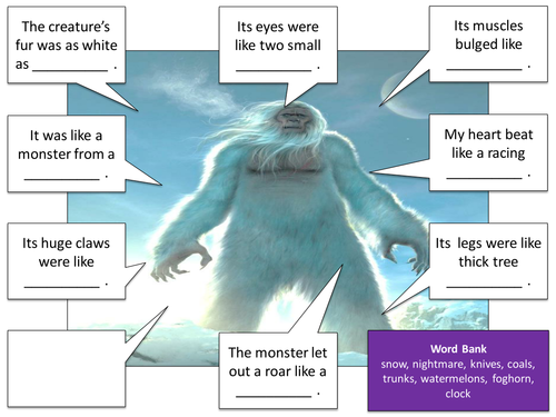 KS3 or KS2 Descriptive Writing Unit (Monsters) | Teaching Resources