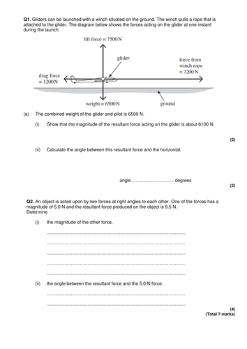 Aqa As Physics Vectors And Scalars Teaching Resources