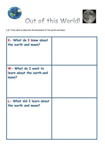 Out of this world!- The movement of the earth and moon | Teaching Resources