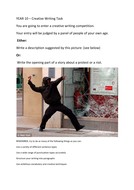 AQA GCSE English Language Paper 1 Style Creative Writing Tasks ...