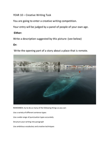 KS4 Creative Writing Pack | Teaching Resources