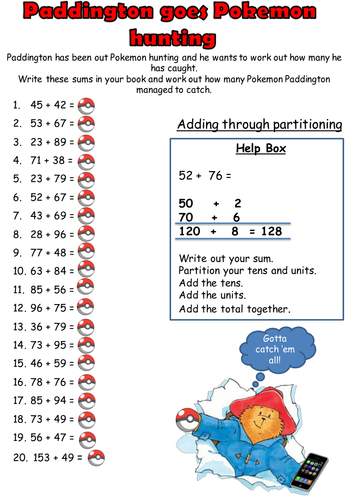 Pokemon Addition Year 3 | Teaching Resources