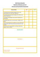 GCSE PE Badminton Officiating Personal Learning Assessment Checklist ...