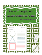 Circle, Triangle and Square Reflection Form Template | Teaching Resources