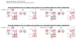prompt sheet for using the distributive law of multiplication ...