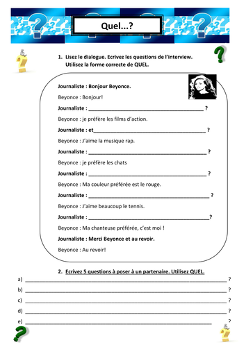 Questions in French- Bundle | Teaching Resources