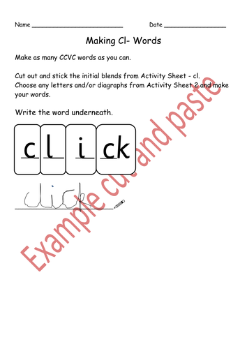 Phonics: Initial Blends Cl and Cr CCVC Words- Presentations, Lesson ...