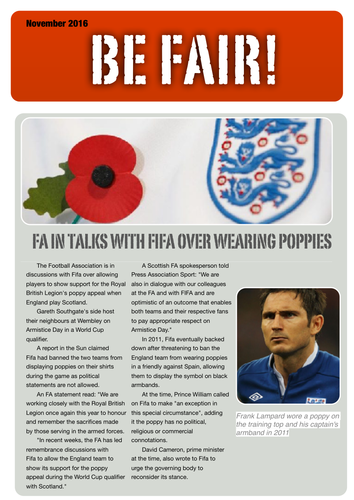 England, Poppies & Remembrance Day. Article and comprehension ...