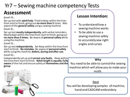 Health & Safety Lesson - Sewing machine competency Test | Teaching ...