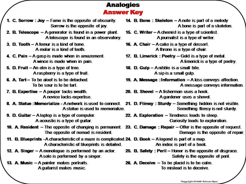 Analogies Task Cards for 8th Grade | Teaching Resources