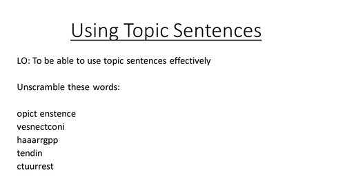 Developing Paragraphs series of seven lessons | Teaching Resources