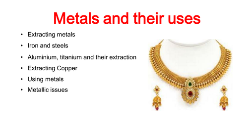 Metals and Their Uses GCSE Chemistry | Teaching Resources