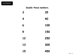 Maths Daily Challenges - Year 3 Set 1 | Teaching Resources