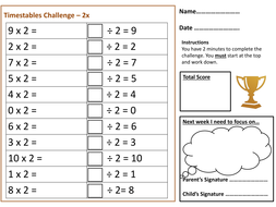 Times Table Challenge - Mastery - Expected and Greater Depth | Teaching ...