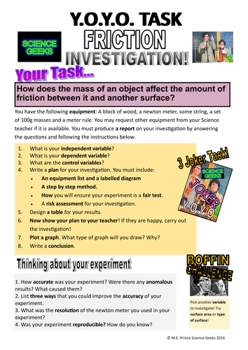 SCIENCE EXPERIMENTS - YOYO INVESTIGATION - FRICTION! PRACTICAL TIME ...