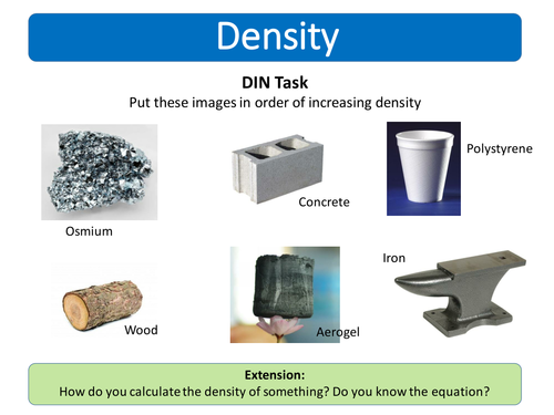 States of matter - Density | Teaching Resources