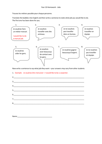 Jobs and Work experience in French - 2 resources | Teaching Resources