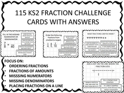 mastery fraction pack KS2 115 challenges | Teaching Resources
