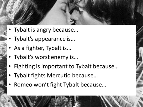 Romeo and Juliet- Tybalt | Teaching Resources