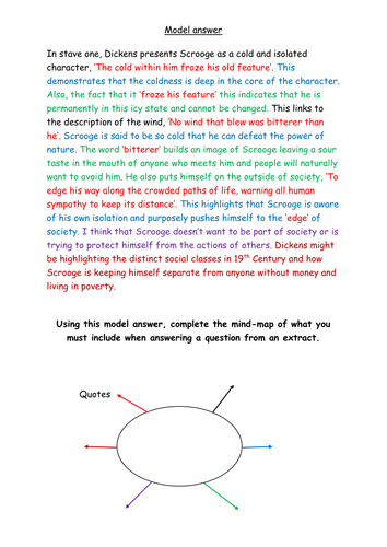 AQA GCSE literature Christmas Carol Scrooge | Teaching Resources