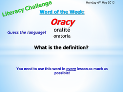 LITERACY: word of the week | Teaching Resources