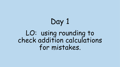 KS2 - Using rounding to estimate and check addition and subtraction ...