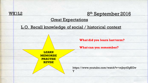 Edexcel GCSE 9-1 English Literature Great Expectations Unit of Work ...