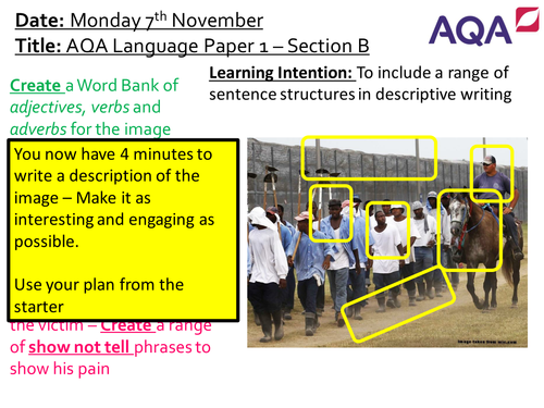 Structure & Descriptive Writing - AQA New Spec | Teaching Resources